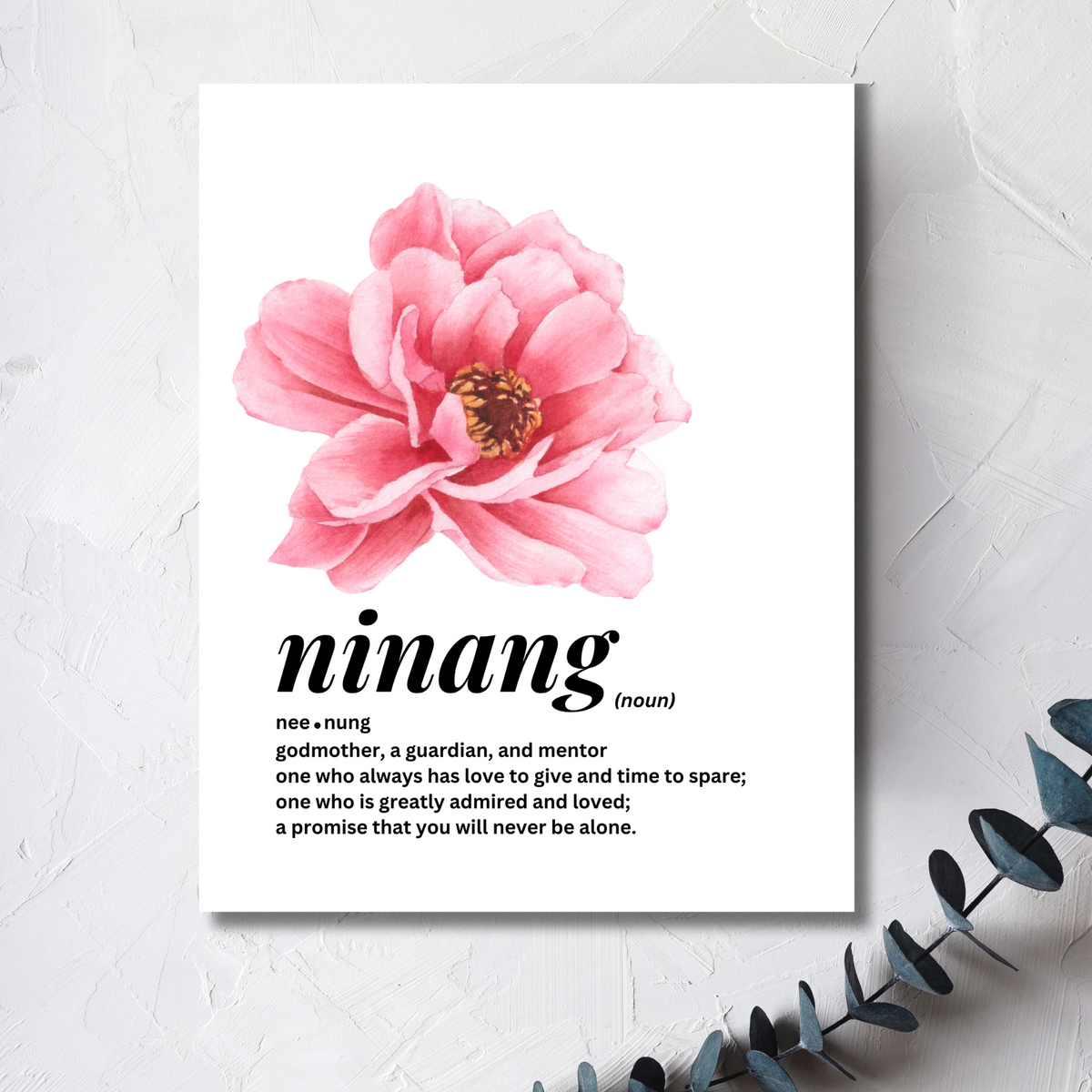 Ninang Greeting Card, Birthday Card, Filipino Card, Tagalog Card ...